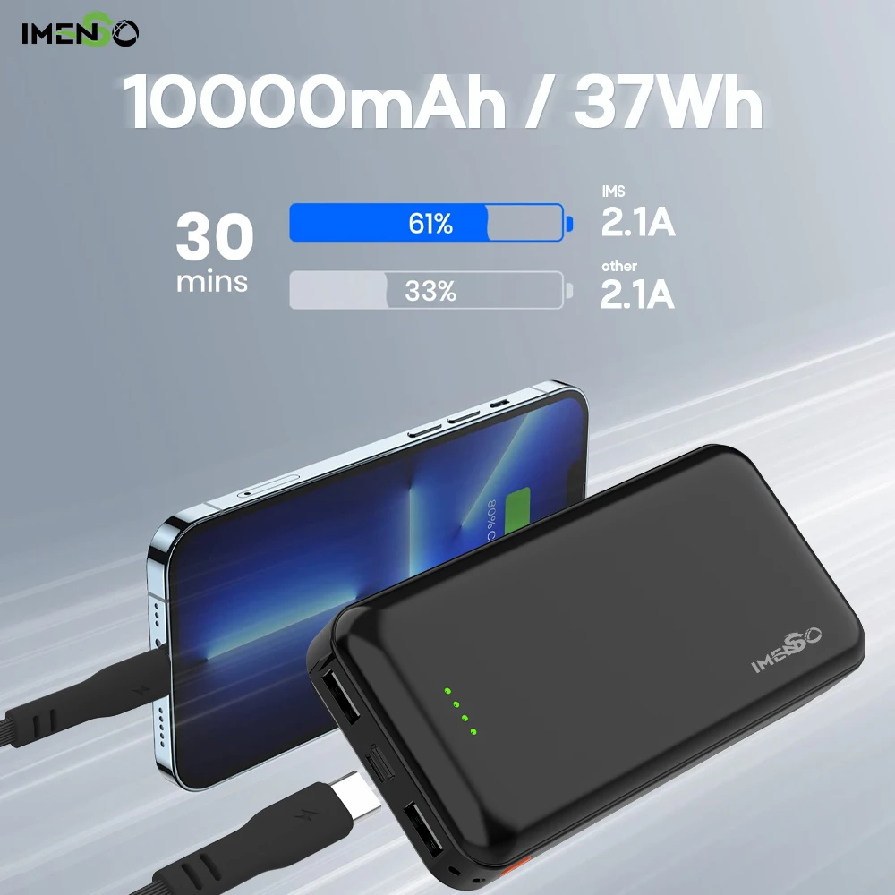 IMENSO Superior Safety and Reliable 2.1A Fast Charging Power Bank ...