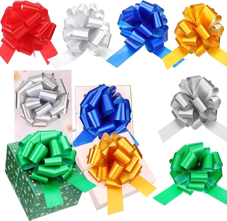 Wholesale Custom Christmas Red Blue Gold Flower Pp Curling Plastic Gift ...