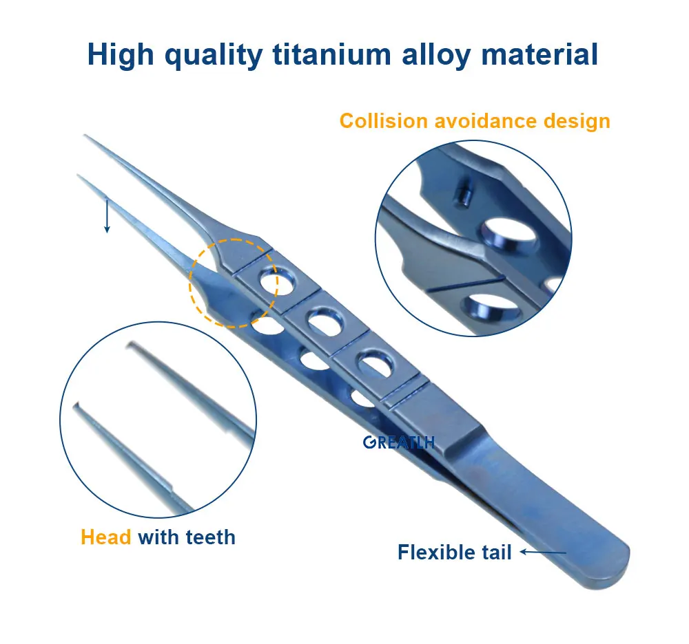 Titanium Ophthalmic Surgical Instruments Ophthalmic Forceps Medical ...