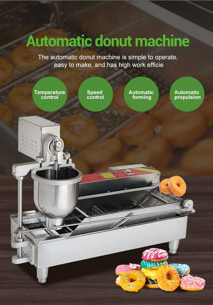 Commercial Fully Automatic High Quality Gas Fryer Mini Doughnut Glaze ...