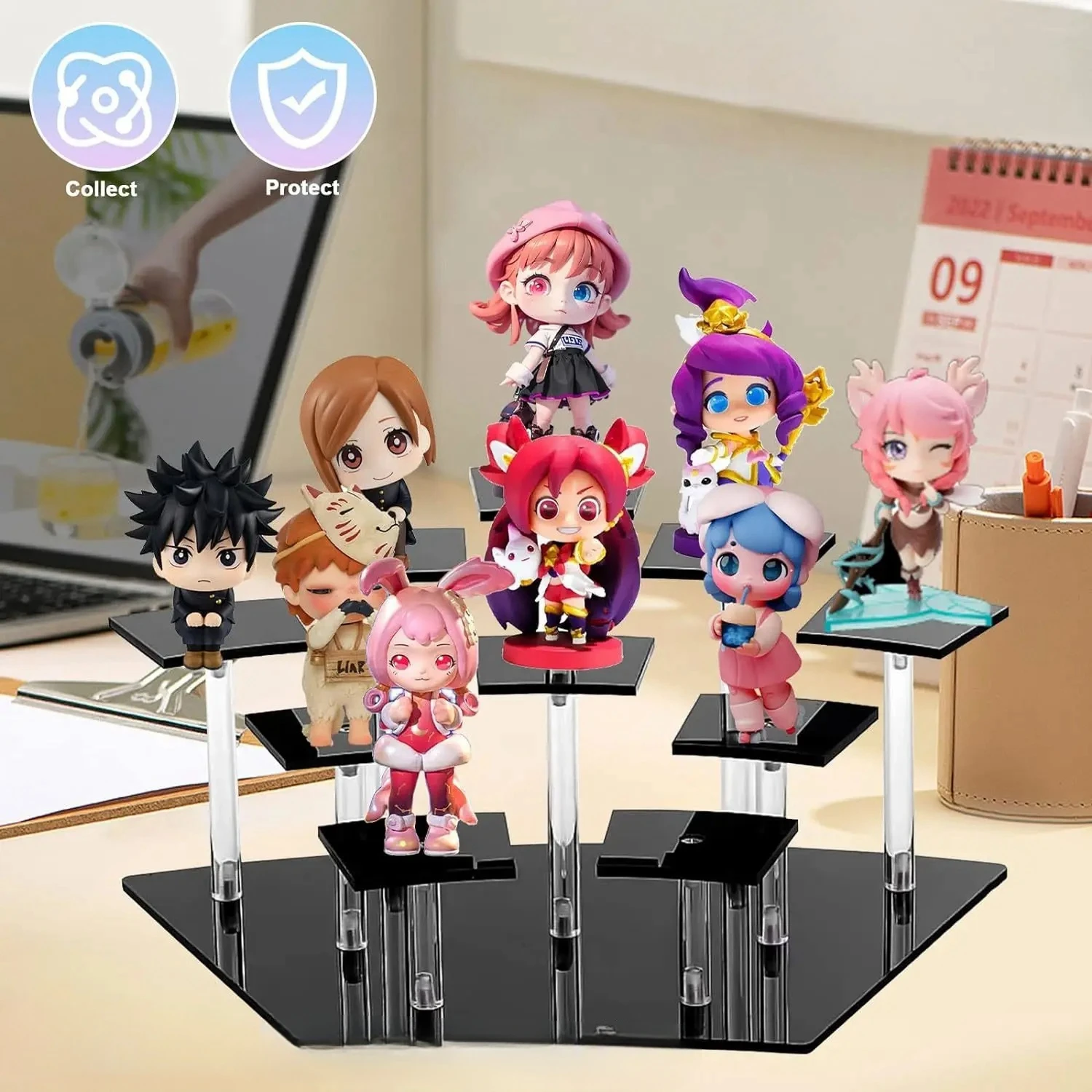Small Anime Character Collection Acrylic Display Stand Toy Character ...