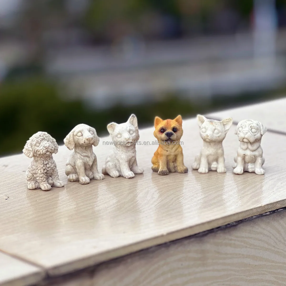 Realistic Detailed Dog Figurines Hand Painted Mini Puppy Figures Folk ...