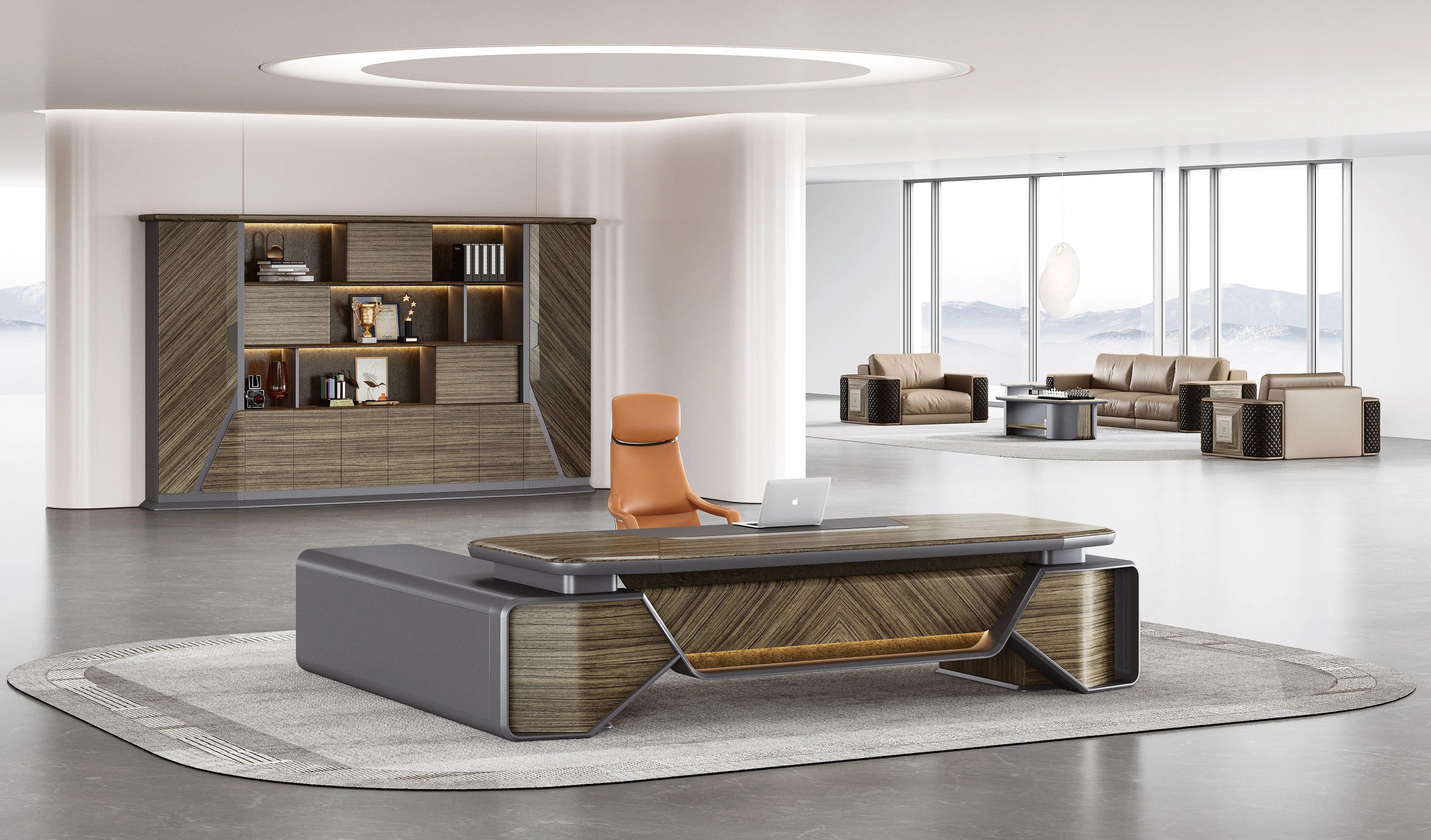 Contemporary Office Furniture Corner Chairman Ceo Boss Luxury L Shaped ...