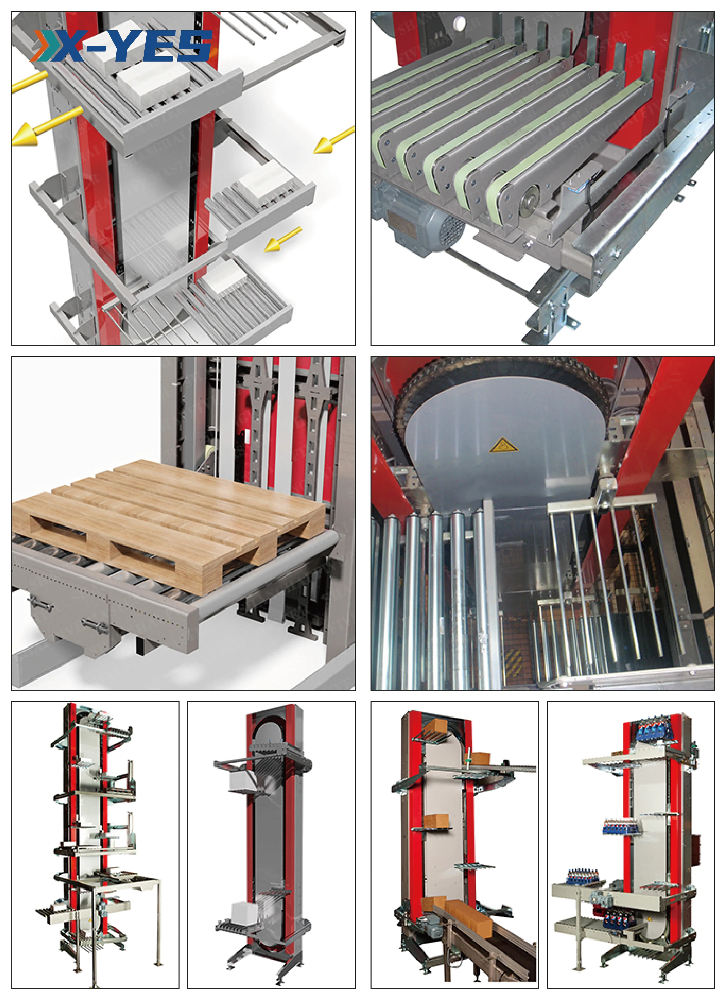 Customized Steel Continuous Vertical Conveyor Vertical Lifter Elevator ...