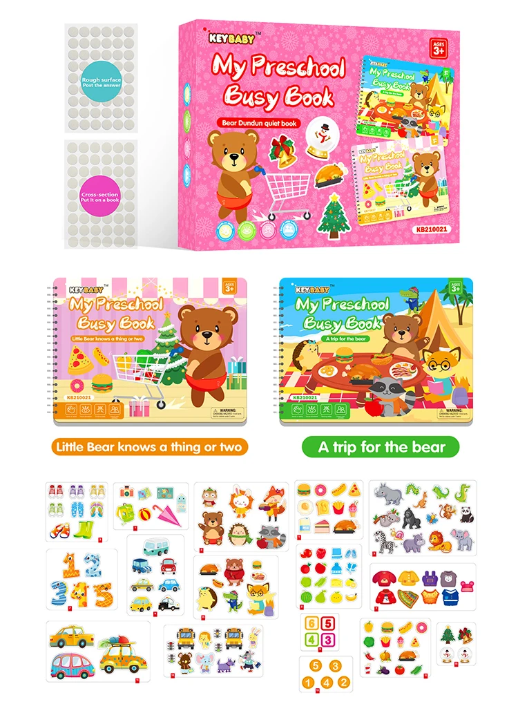 Keybaby My Preschool Busy Board Book Activity Learning Quiet Busy Book ...