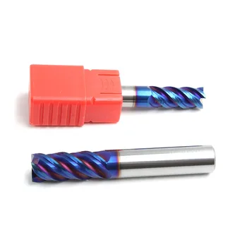 Shiyue Metal Blue Naco Coating Cnc Tungsten Carbide Square End Mill ...