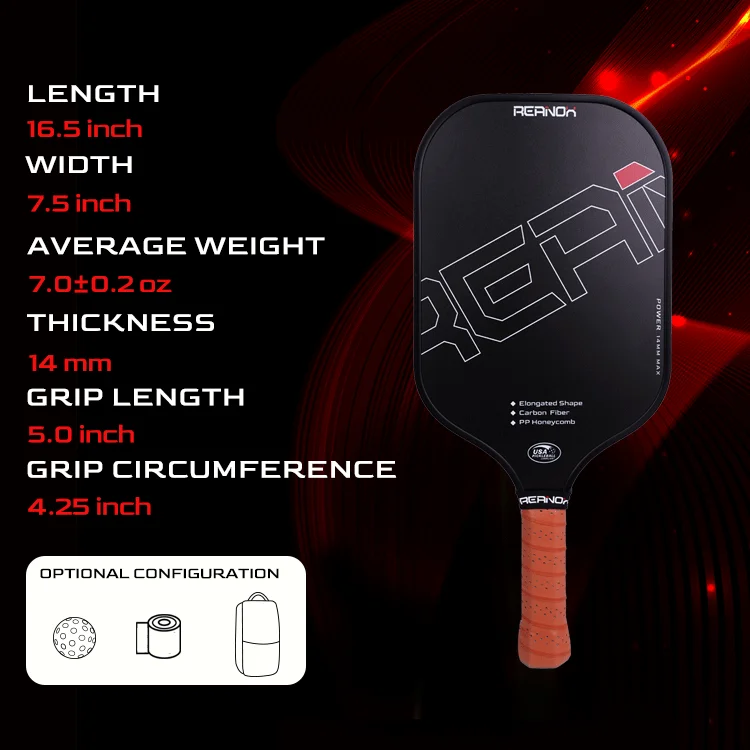 REANOX Carbon Fiber Pickleball Paddle - Pro USAPA Compliant