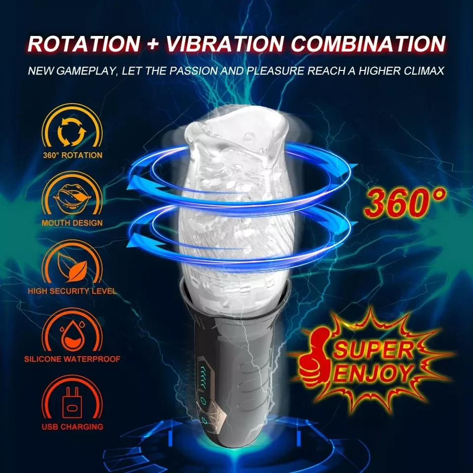 Male Sucking Masturbator - Telescopic Rotation & Vibration