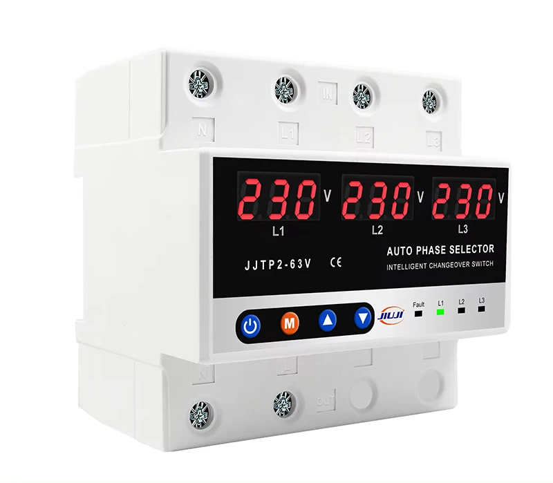 63a Three Phase Automatic Functional Over Current Voltage Protector ...