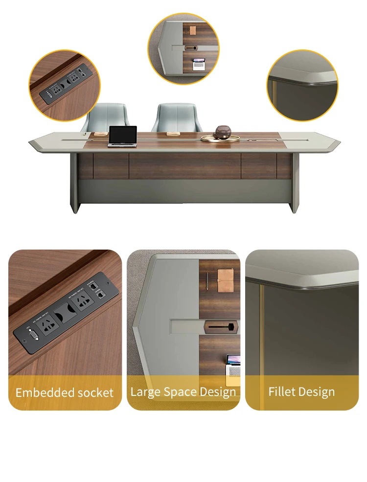 Modern Design Conference Table Square Discussion Table Premium ...