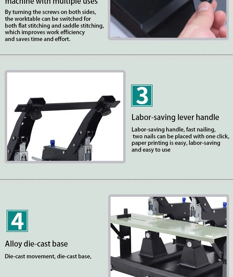 Double-head Horse-Riding Stapler - Heavy-Duty Manual Stapler