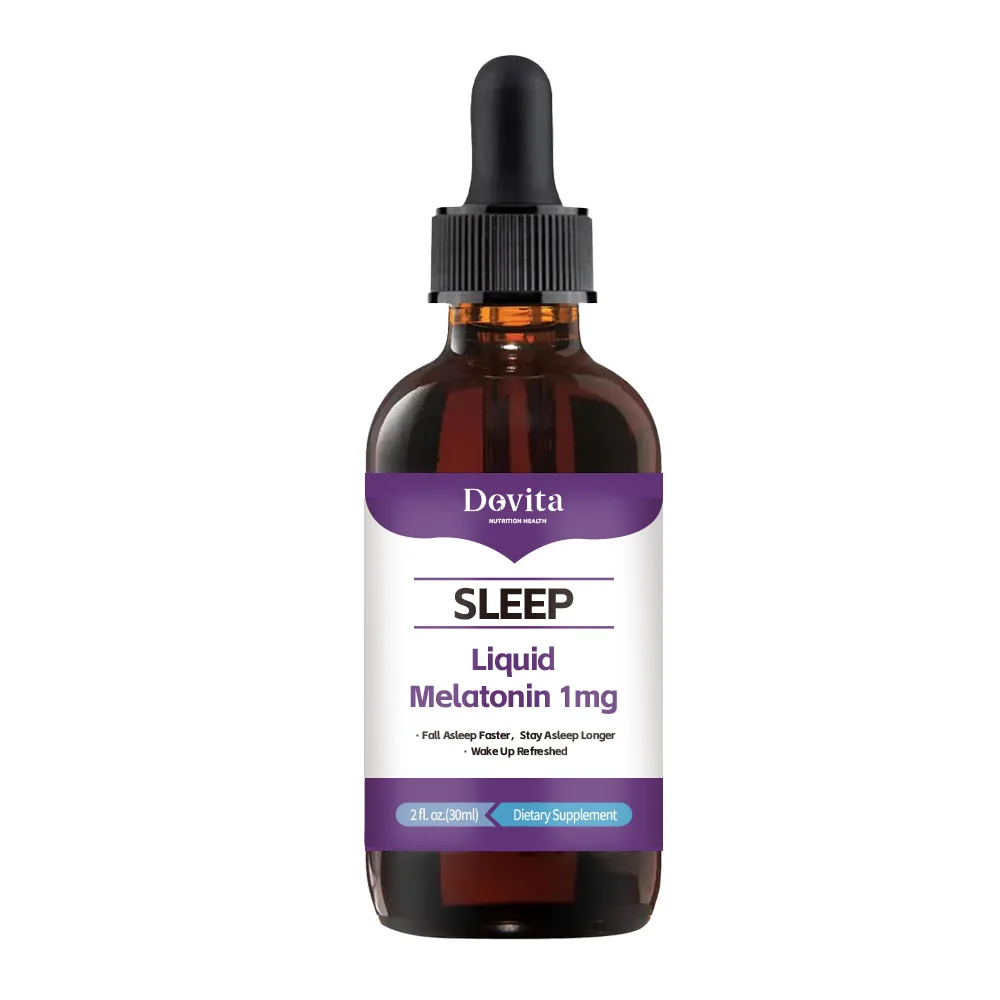 GMP Certified Melatonin Oral Liquid Sleep Aid Drops for Adults Custom ...