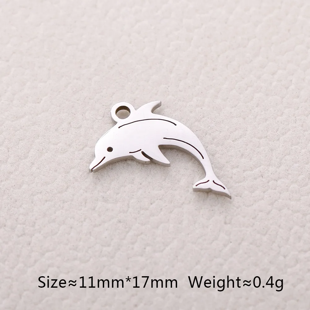 Stainless Steel Ocean Series Fish Tail Dolphin DIY Jewelry
