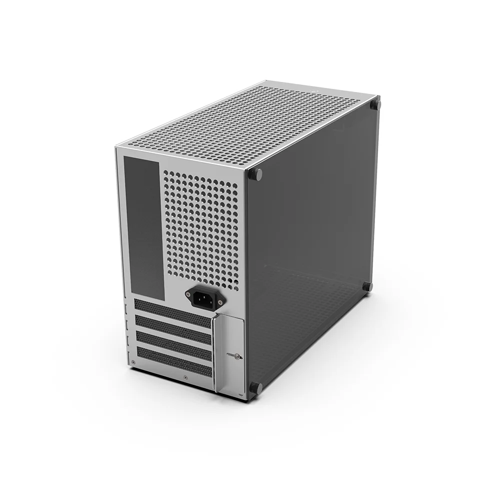 Silver Aluminum MATX Computer Case for Gaming & Home Office, DIY ...