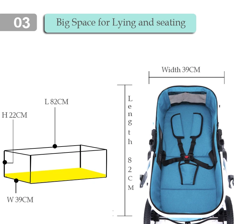 Luxury Baby Stroller 3 in 1 - Foldable & Multi-functional