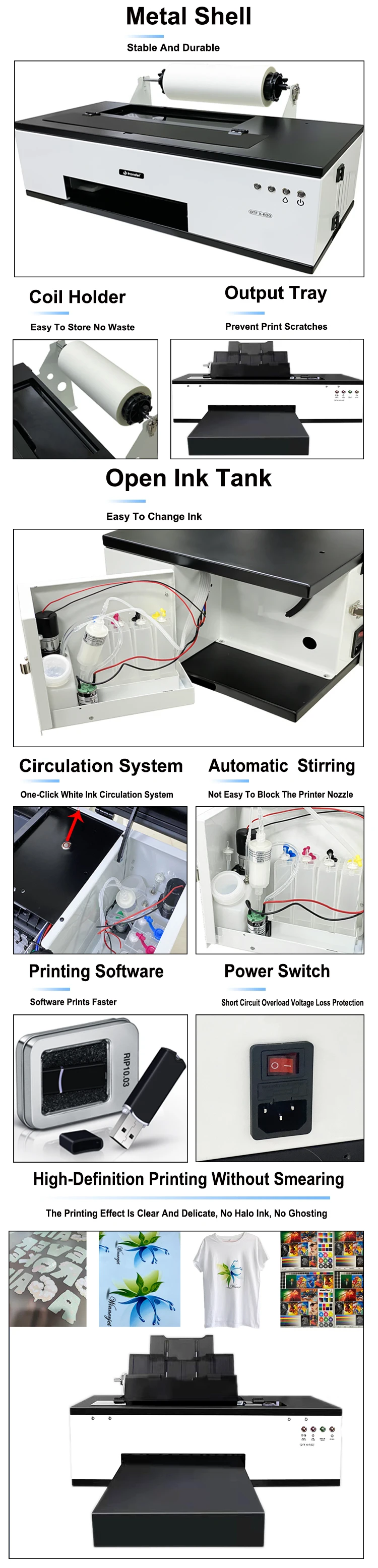 A3 A4 Size Dtf Printer Digital Printing Machine 30cm A3 A4 Dtf Printer ...