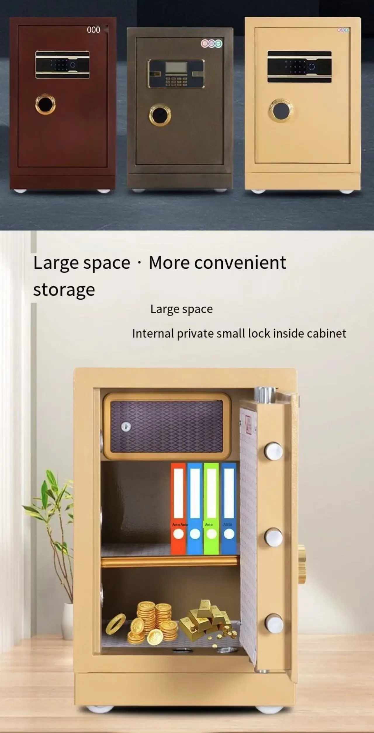 High Quality Large Steel Electronic Security Password Digital Deposit ...