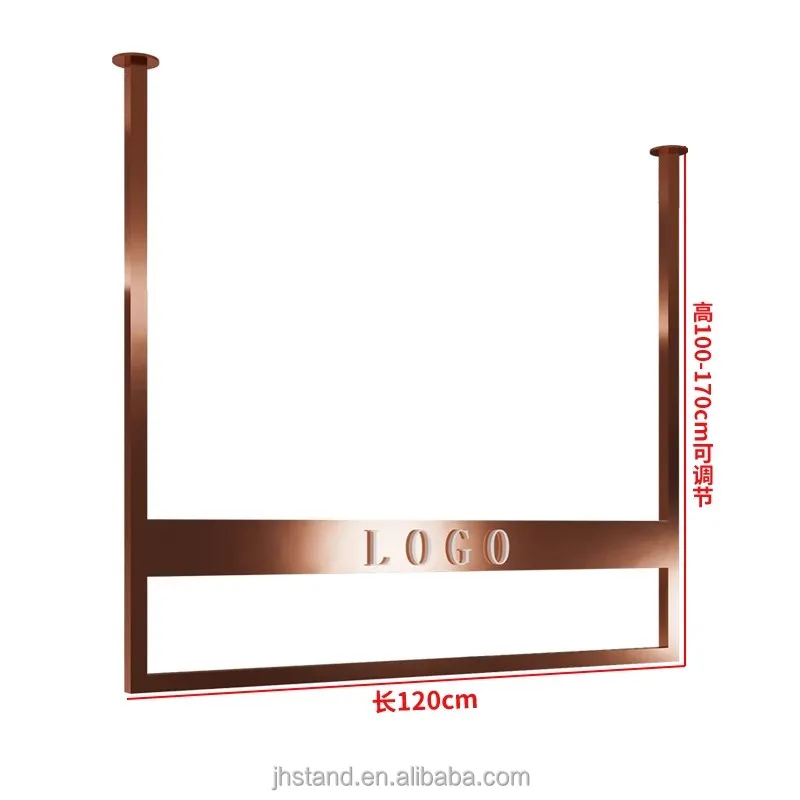 Clothing Store Ceiling Mounted Display Rack Handbag Display Shelf Long ...