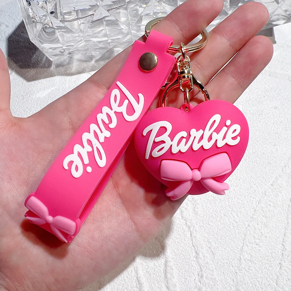Girls Pink Barbie Zero Wallet Keychain Cute Barbie Pendant Barbie ...