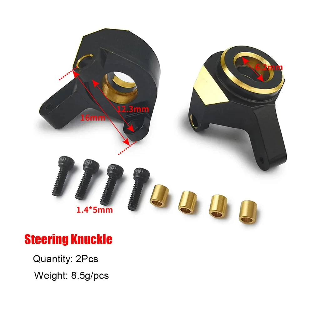 Hardened Brass Wheel Rims Counterweights Hex Steering Knuckle Axle Diff ...
