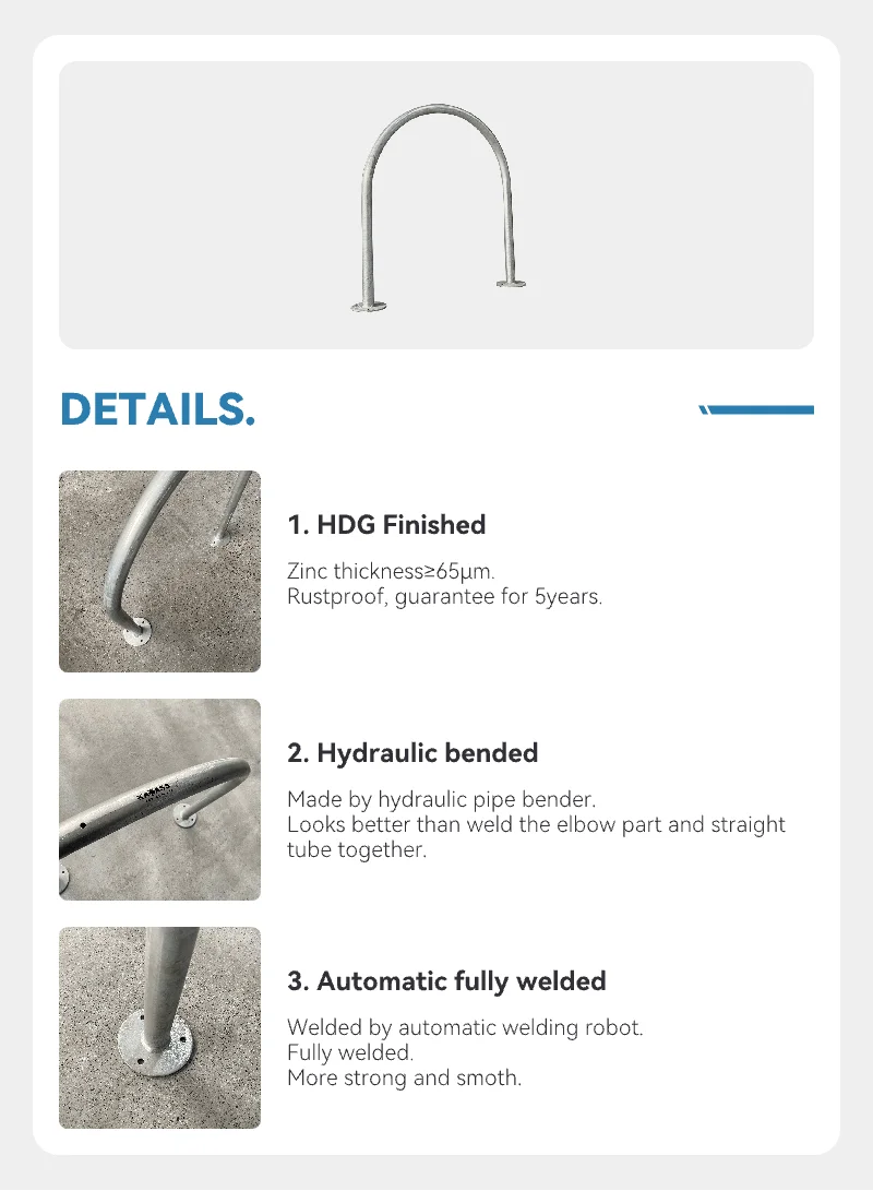 KAVASS Commercial Inverted Wide Loop U Hoop Bike Parking Rack