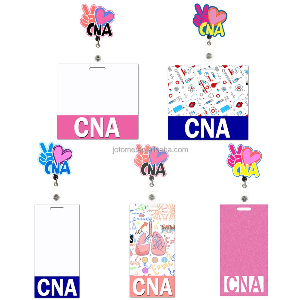 Custom Certified Nursing Assistant Badge Reel With Badge Buddy Vertical ...