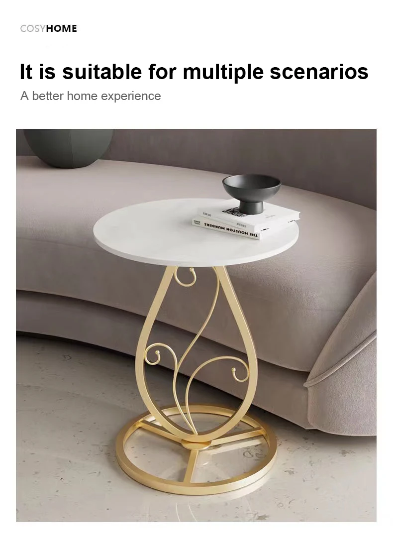 Modern Gold Metal Nightstand & Coffee Table Simple Design Iron Side ...