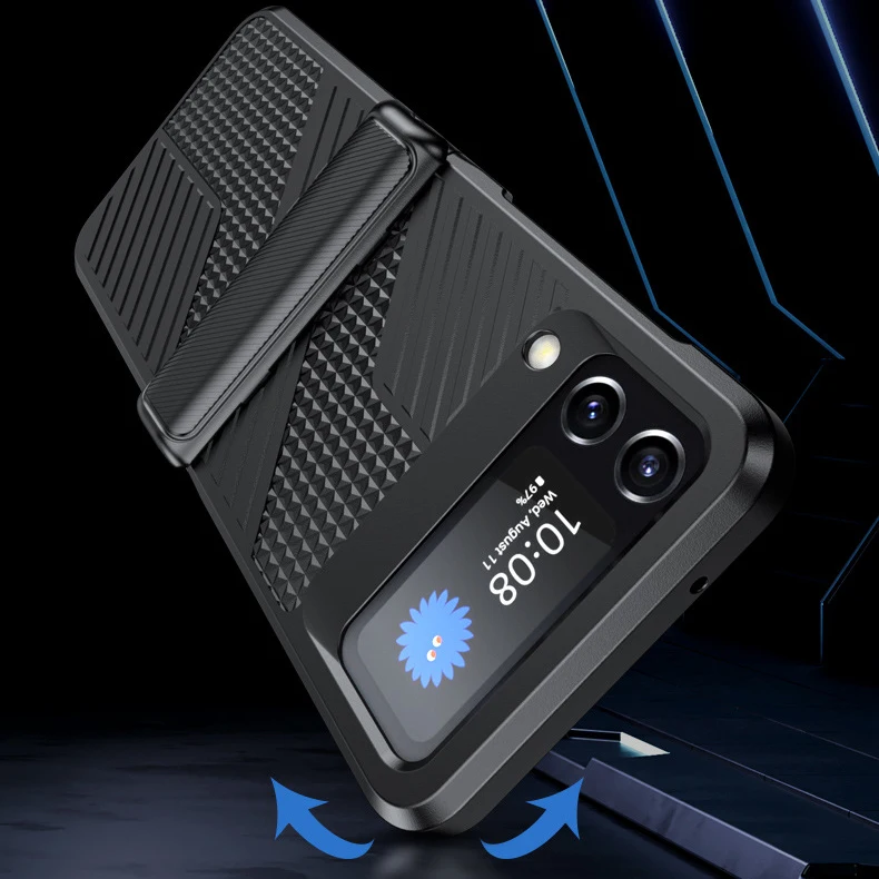 Folding Pc Phone Case For Z Flip 4 Case With Hinge Ultra-thin Mobile ...