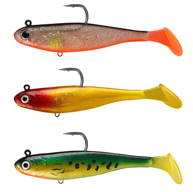 12cm 26.8g Lead Haed Soft Fishing Lure 10 Colors 3D Eyes Bionic Soft ...
