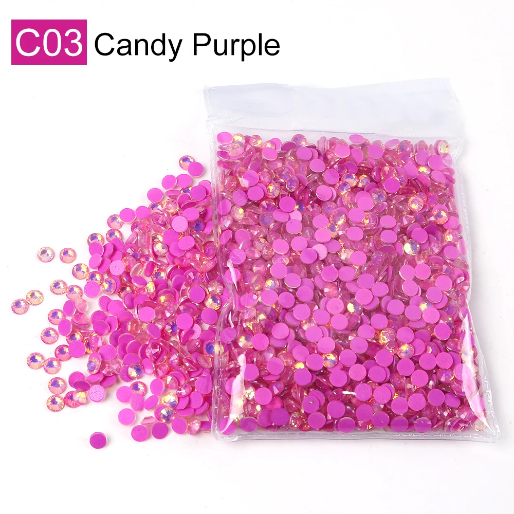 Neon Colors Flat Back Glass Rhinestones Non Hotfix Noctilucent ...