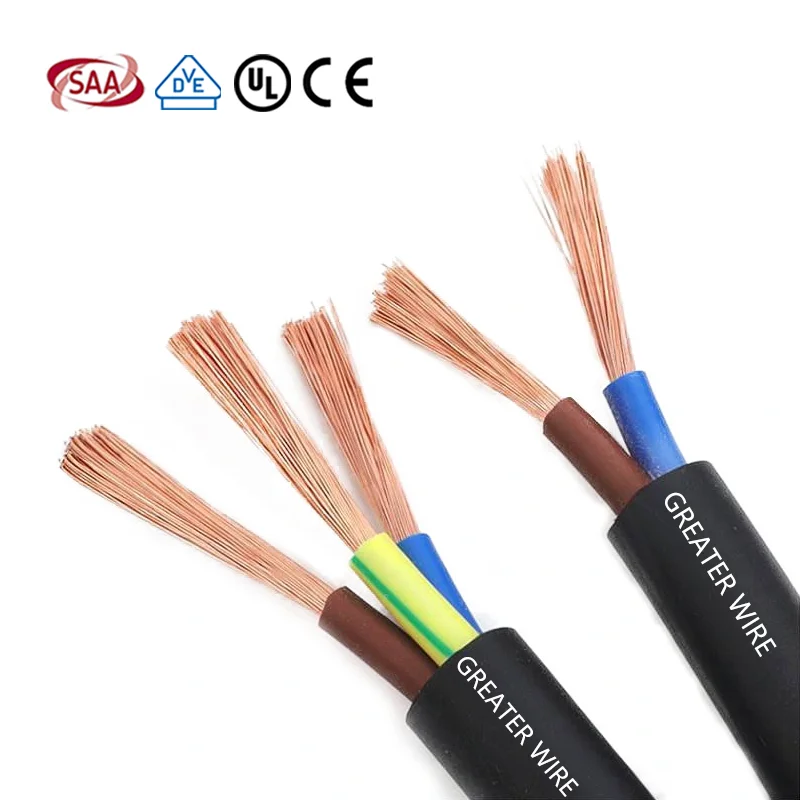 300/500v 3 Core Wire Rvv Cable 3 Or 4 Cores Flexible Copper 0.75mm 1mm 1.5mm 2.5mm Cable 3x12 Mm ...