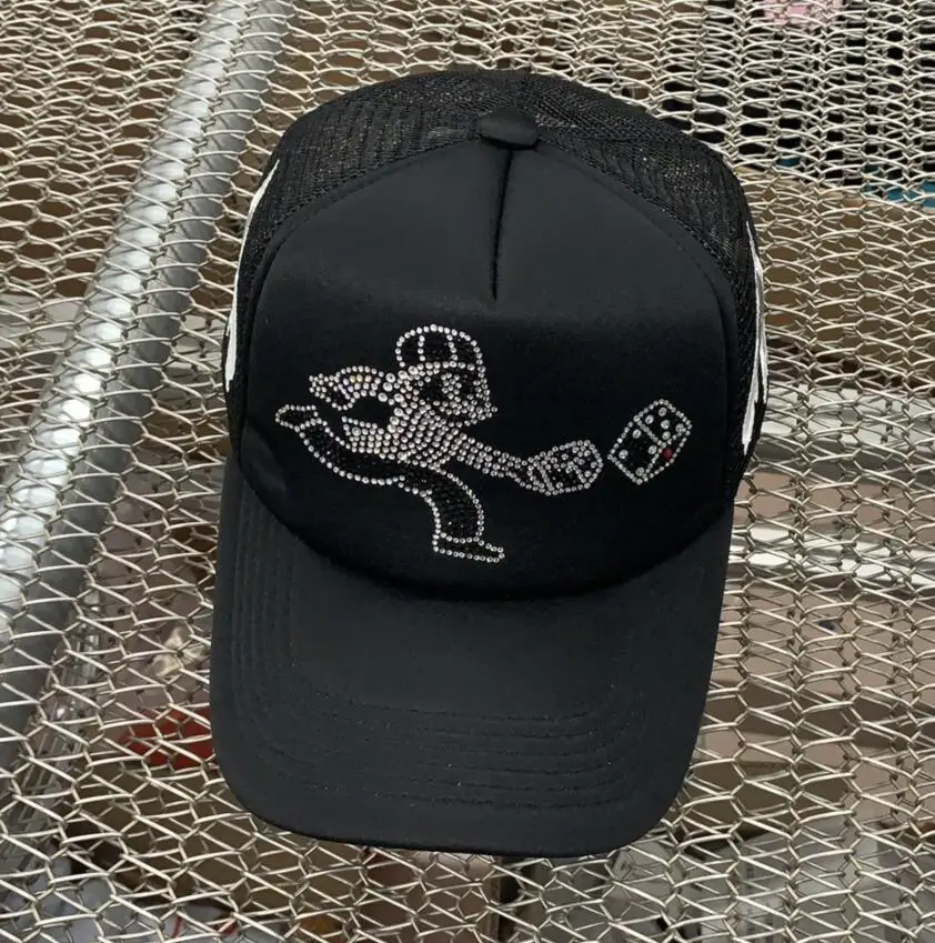 Custom Embroidery Logo Men Mesh Net Baseball Sport Foam Crystal Diamond ...