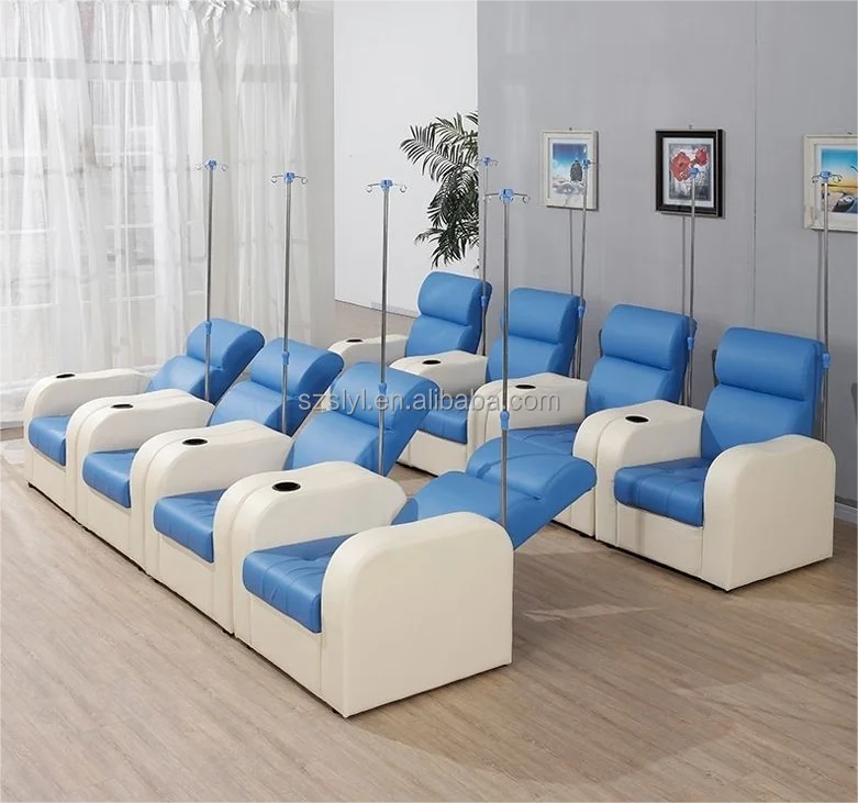 Infusion Chair with IV Pole - Comfort and Support