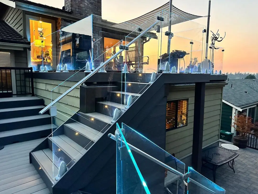 Stainless Steel Railing Column Glass Fixing Clamp Railings Balcony Pool ...