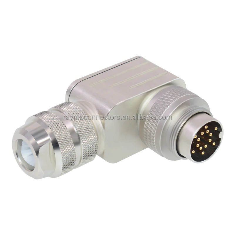 423 Series M16 IP67 Male Angled Connector 12 Contacts