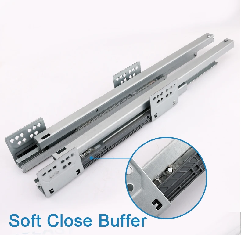 For ROEASY Modern Double Furniture Drawer Box Slim Metal with Soft ...