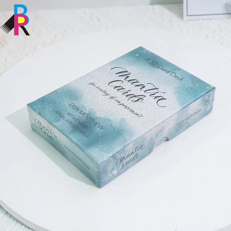 Nice Texture Custom logo Foiling Embossed Playing Cards Affirmation ...