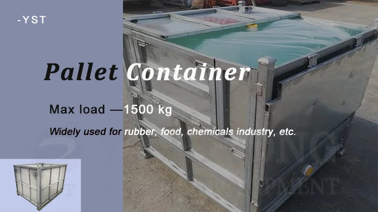 Stackable Collapsible Pallet Galvanized Metal Storage Linkable Pallet ...