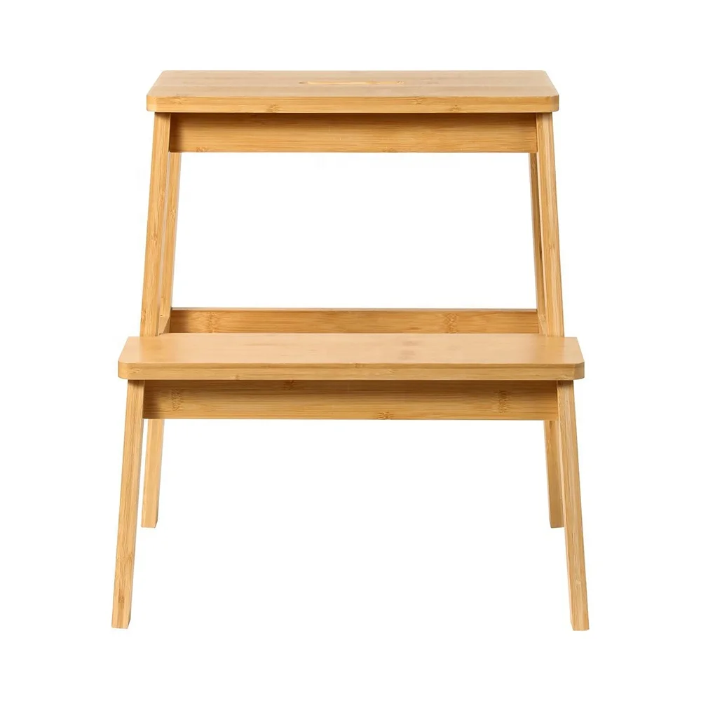 Bamboo 2-Step Stool - Versatile and Durable Home Furniture