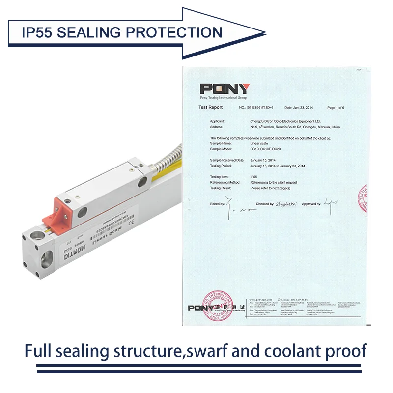 Dro Digital Readout Linear Scale Encoder 50-3000mm Optical Glass Scale ...