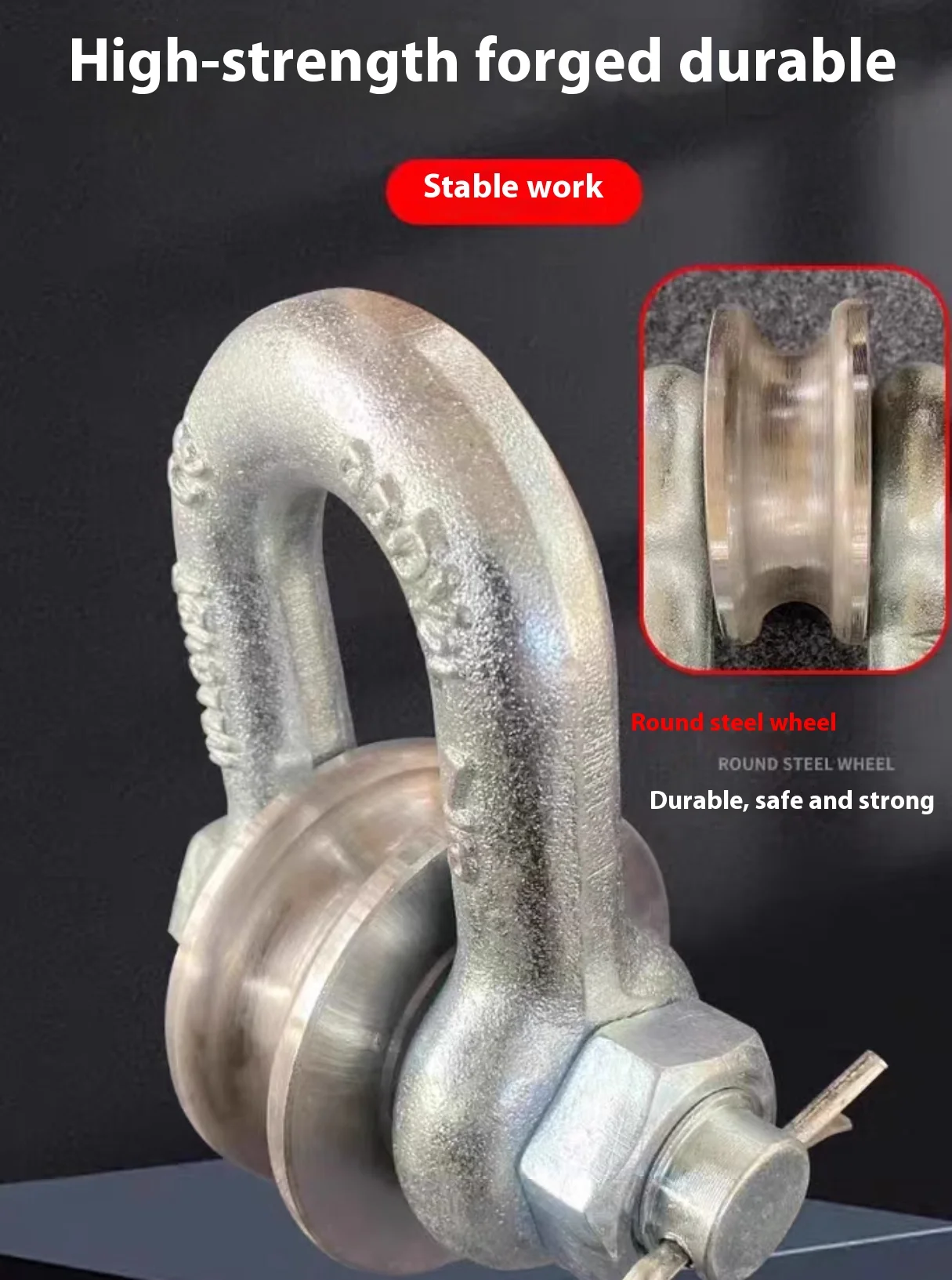 Wire Rope Roller Shackle 1 Ton 6.5 Ton Shackle Heavy Duty Shackle with ...