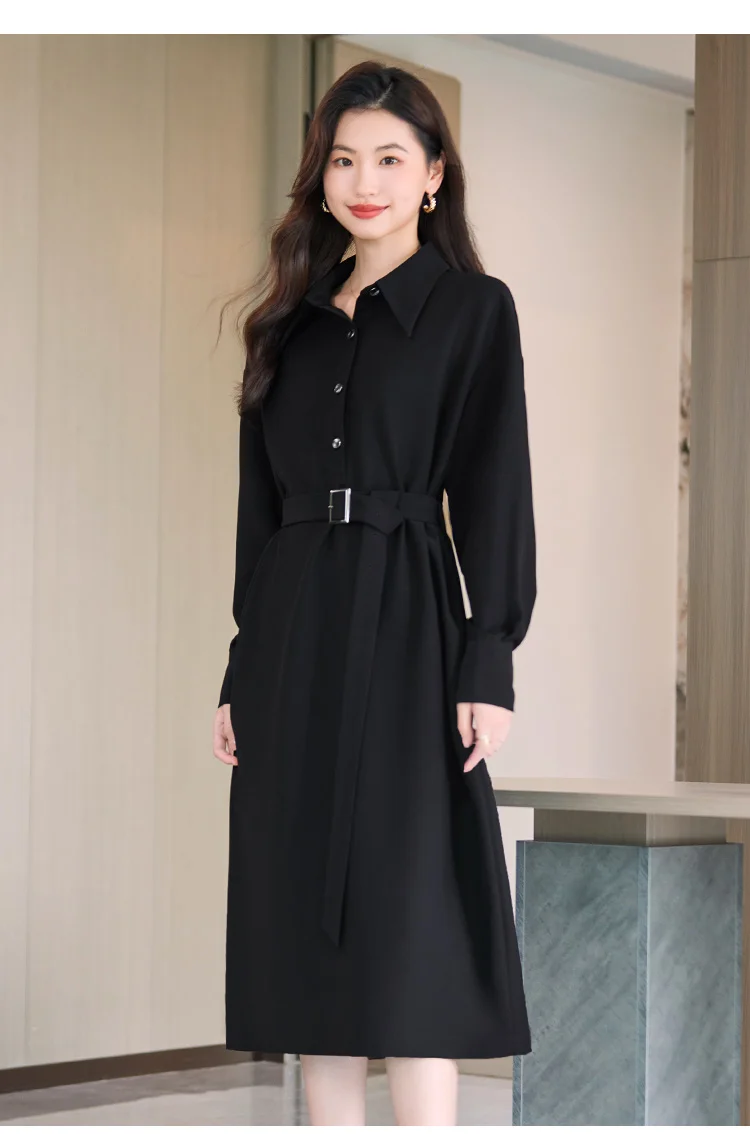 China Made Long-sleeved Ladies Long Dress Women's Casual Strap Dress ...