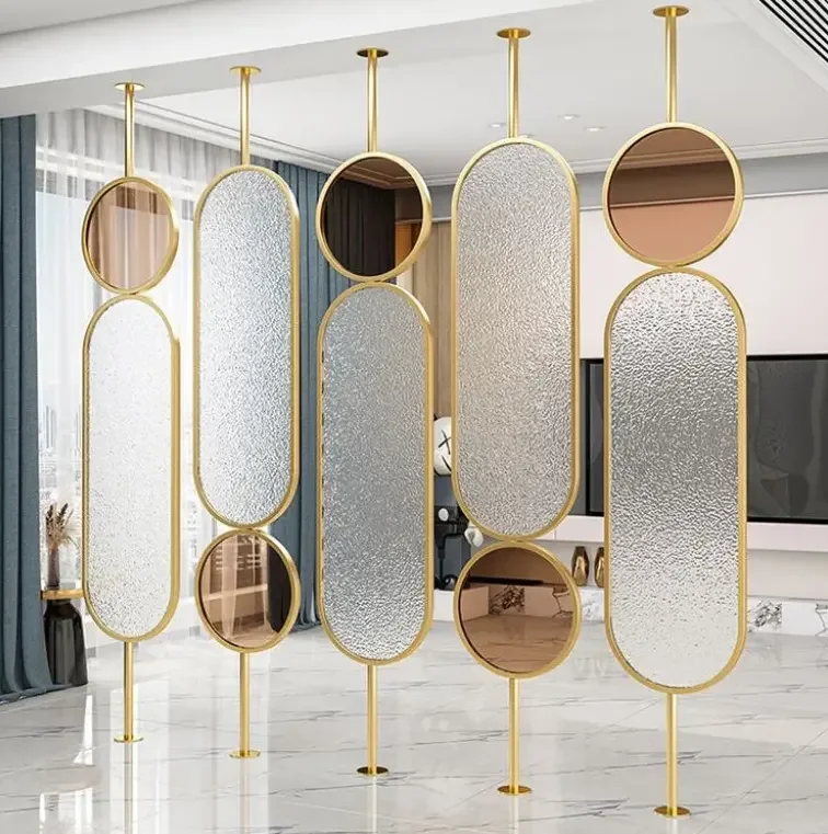 Sliding Aluminum Engraved Partition Privacy Wall Separators Outdoor ...