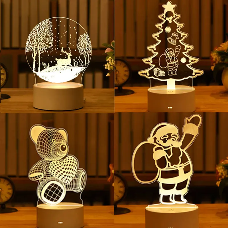 Custom By Any Picture Acrylic 3d Anime Led Table Lamp Romantic Creative ...