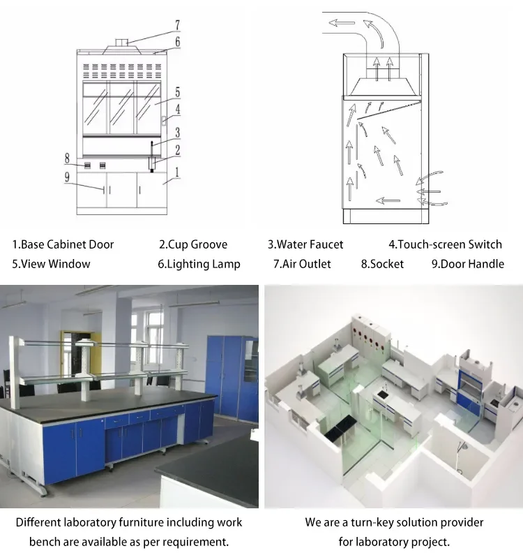 FH1200 Ductless Fume Extractor New PCR Laboratory Fume Hood with ...