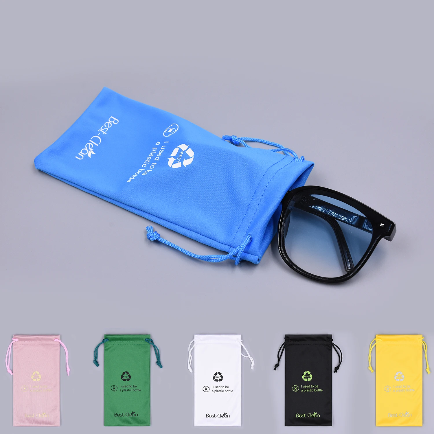 Custom Stamping Logo Microfiber Eyeglass Cloth Bag