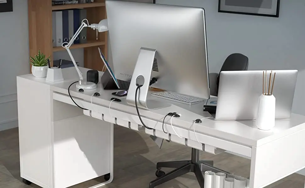 Stainless Steel Wire Charger Organizer Cable Management Tray Desk Cable ...