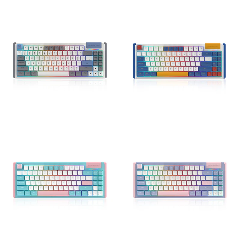Dustsilver 84 Keys Pbt Doubleshot Keycaps Kda Mechanical Keyboard ...