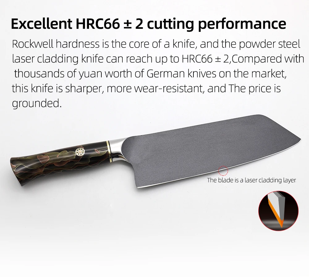 M390 Powder Steel Nakiri Knife - 7 Inch Professional Kitchen Tool