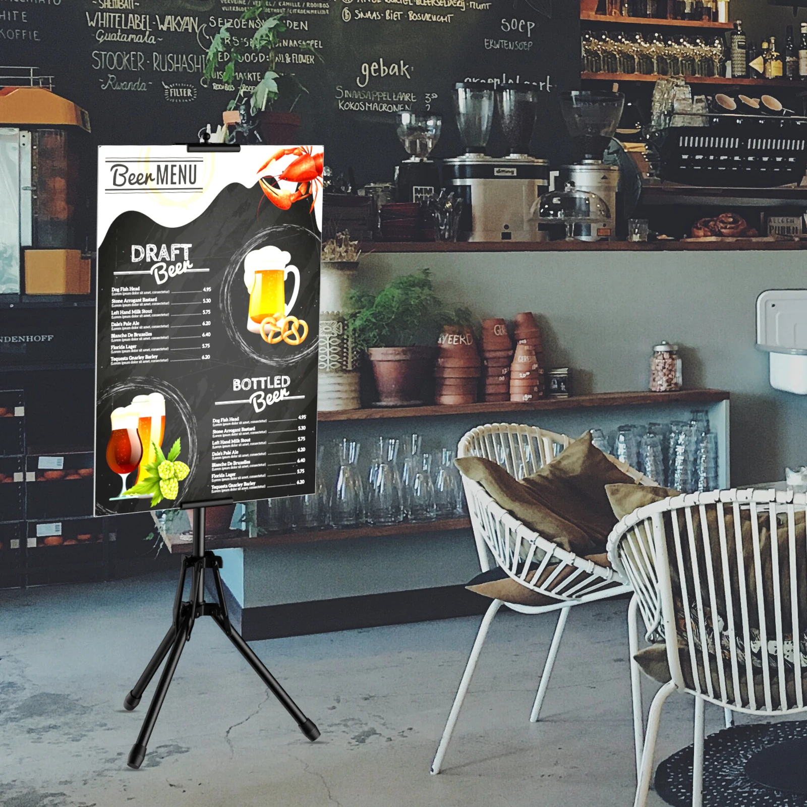 CYDISPLAY Foldable Retractable Poster Stand Adjustable Advertising Sign ...